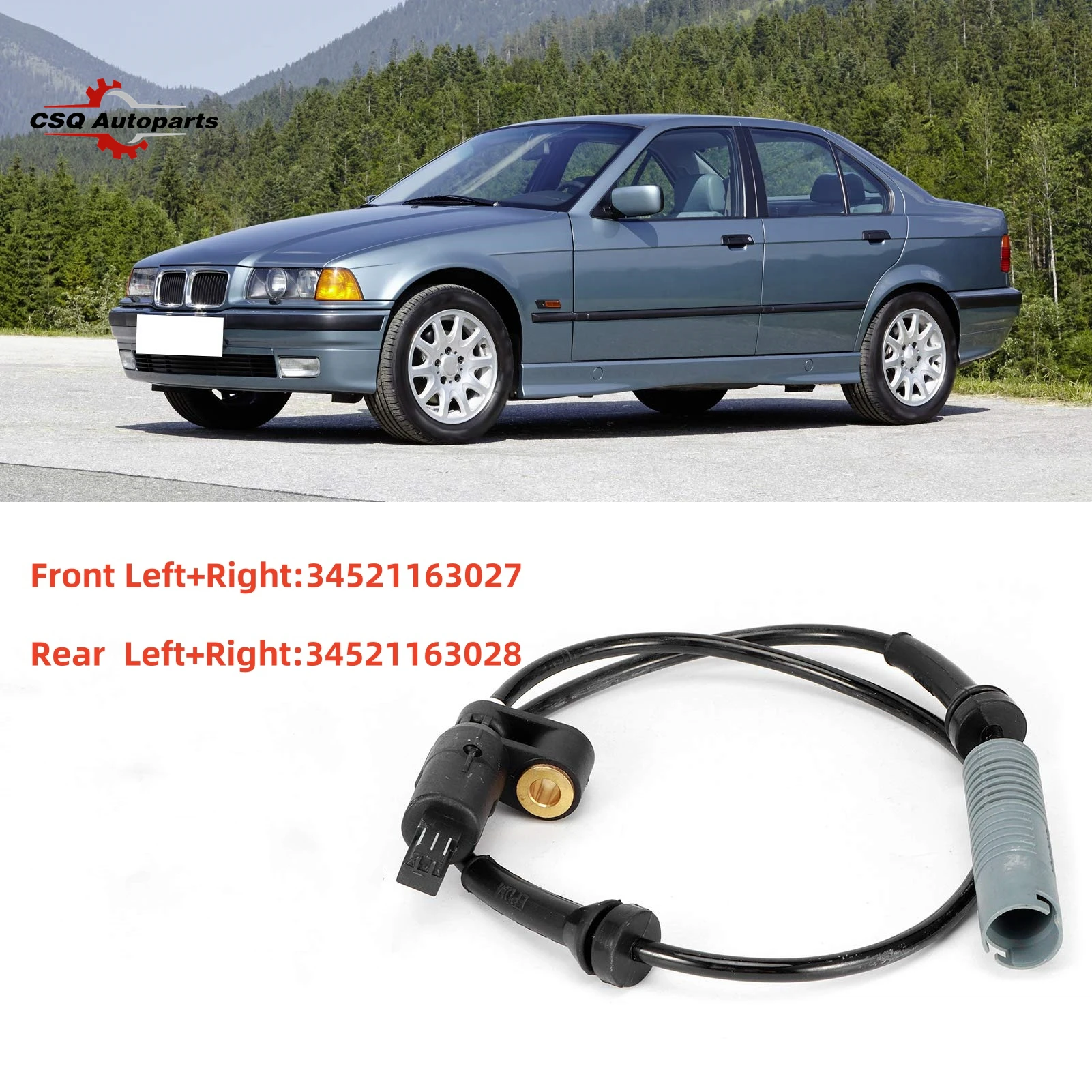 NEW ABS Wheel Speed Sensor Front Rear Left Right 34521163027 ...