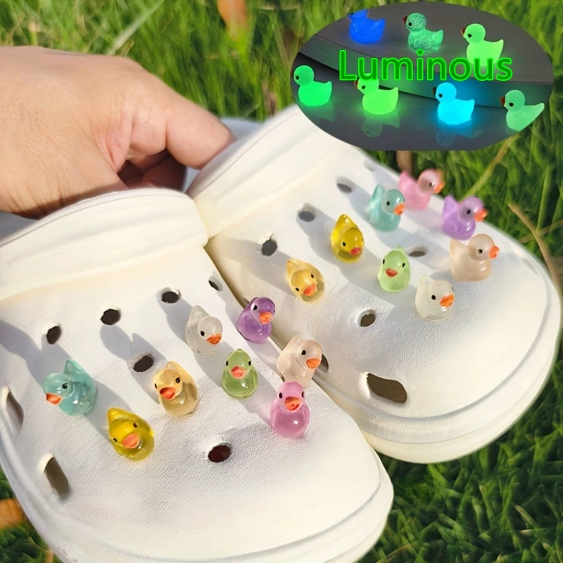 1Set Luminous 3D Duck Shoe Charms Set Cute Christmas Ducks Advanced ...