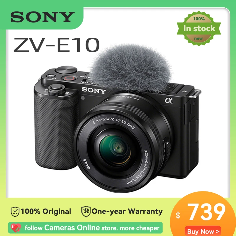 Sony Alpha ZV E10 E Mount Mirrorless Camera, câmera digital Vlog com ...