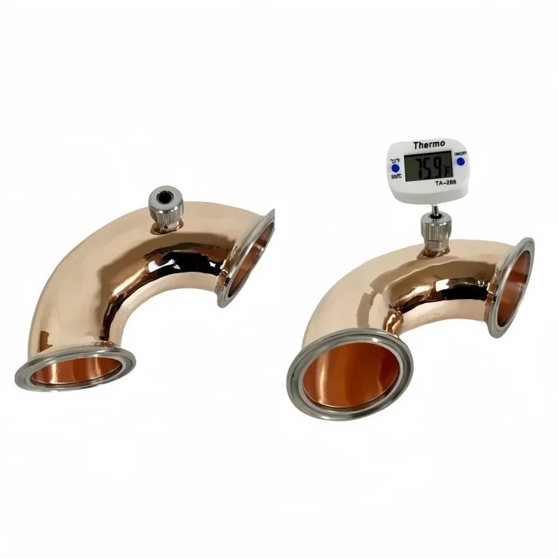1.5" OD50.5mm 135 Degree Copper Elbow With Nipple Set,135 degree Bend ...