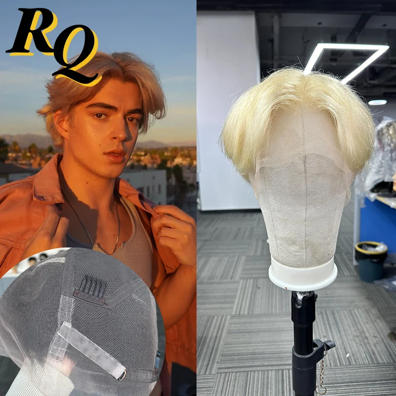613# Male Pre Cut Hair Style Full Lace Wigs For Men Replacement Hair ...