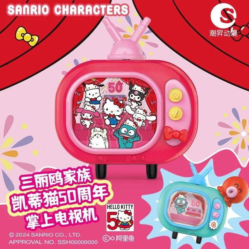 New-Sanrio-Family-HelloKitty-50th-Anniversary-Handheld-Tv-Series-Blind-Box-Trendy-Toy-Cute ...