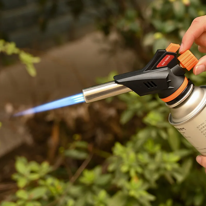 Welding Gas Torch Portable Flame Gun Butane Burner Outdoor Camping ...