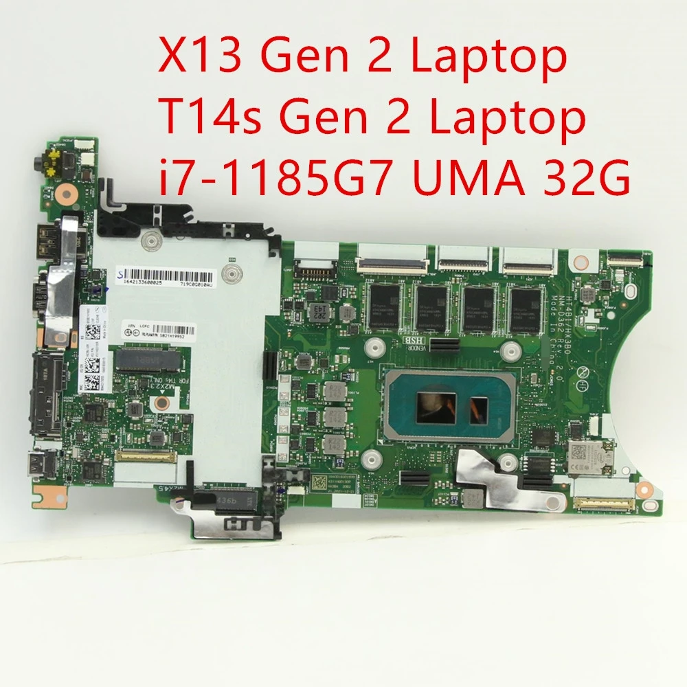 Motherboard For Lenovo ThinkPad X13 Gen 2/T14s Gen 2 Laptop Mainboard ...
