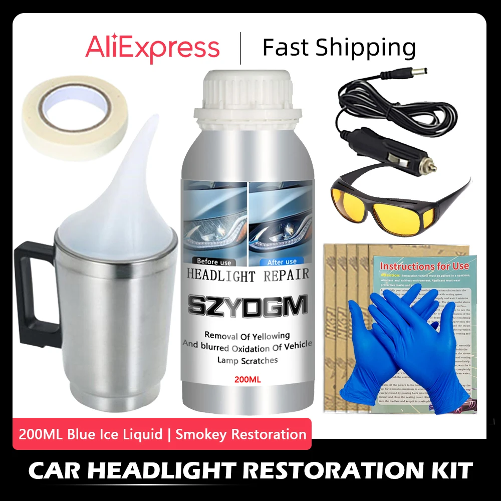 200ML Car Headlight Restoration Kit Car Accessories Headlight Repair ...