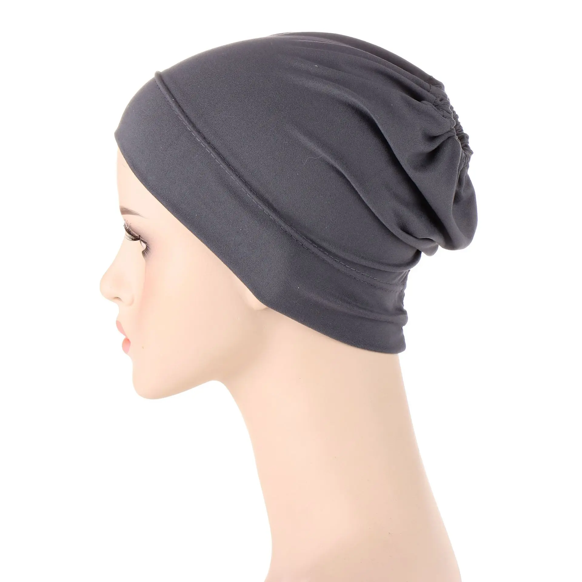 Female-Muslim-turban-hat-European-and-American-fashion-milk-silk-women ...