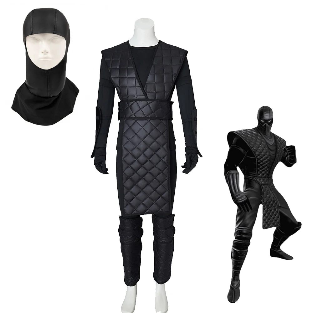 Game Mortal Kombat Noob Saibot Cosplay Costume Mens Ninja Black Fighter ...