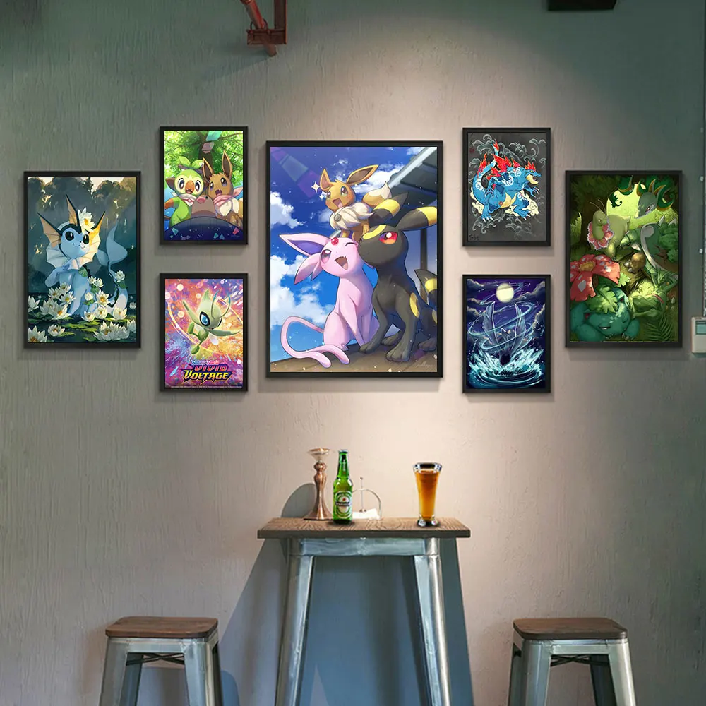 Anime-Perif-rico-Pok-mon-Poster-Charizard-Venusaur-Canvas-Pintura-Wall ...