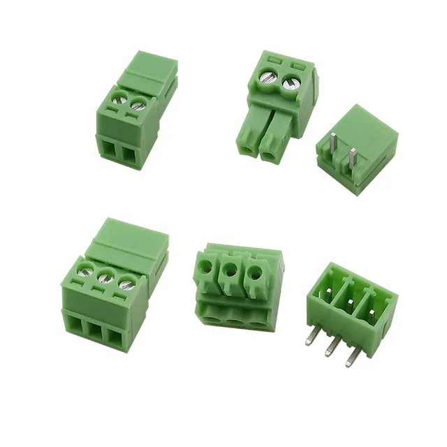 Terminal Blocks 10 Pins 10× PCB Edge Screw Terminal Block 3 Pole Pin ...