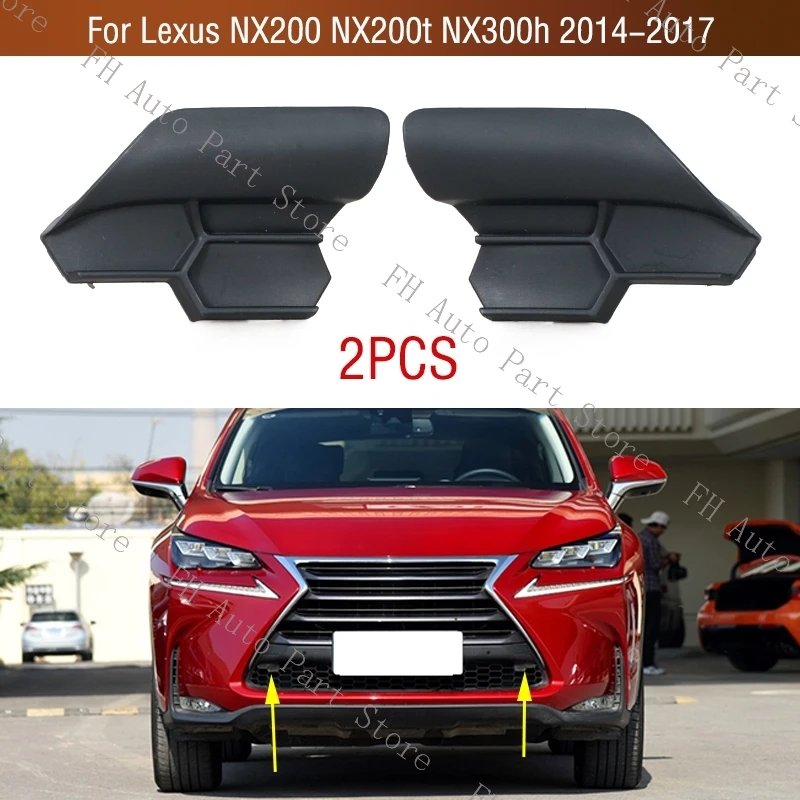 2PCS-For-Lexus-NX200-NX200t-NX300h-2014-2015-2016-2017-Front-Bumper ...