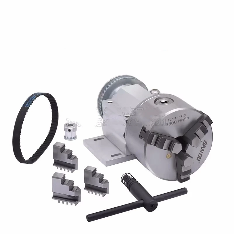 Micro lathe 100 3 jaw chuck spindle assembly wood DIY beads machine 100 ...