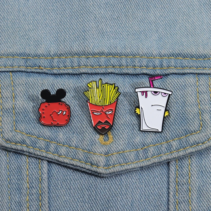 Fast-Food-Enamel-Pins-Custom-Animation-Comedy-Brooches-Lapel-Badges ...