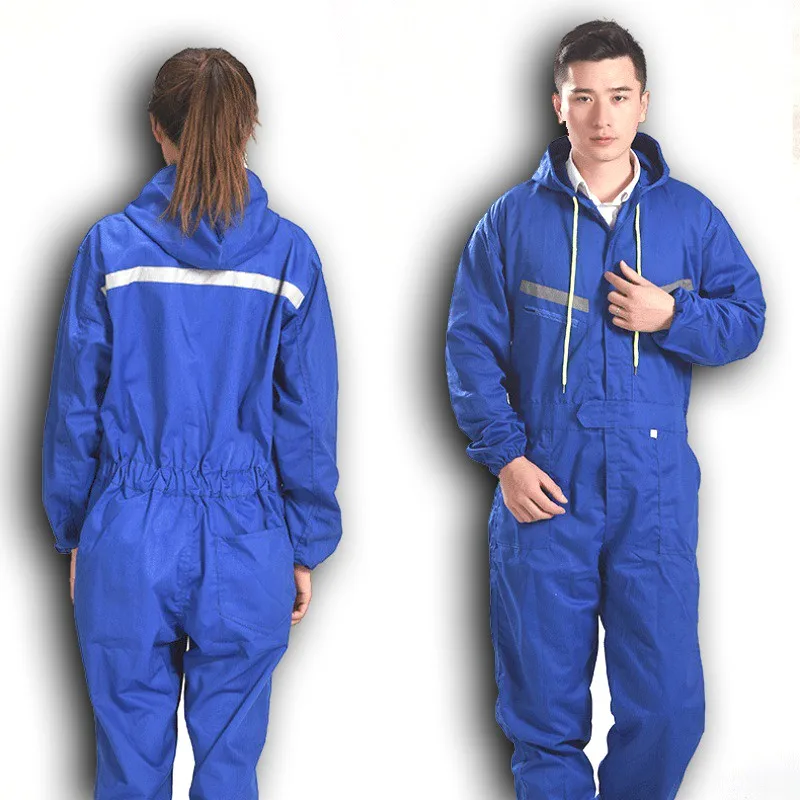Working-Hooded-Coveralls-Overalls-Dust-proof-Paint-Spray-Clothing-Hood ...