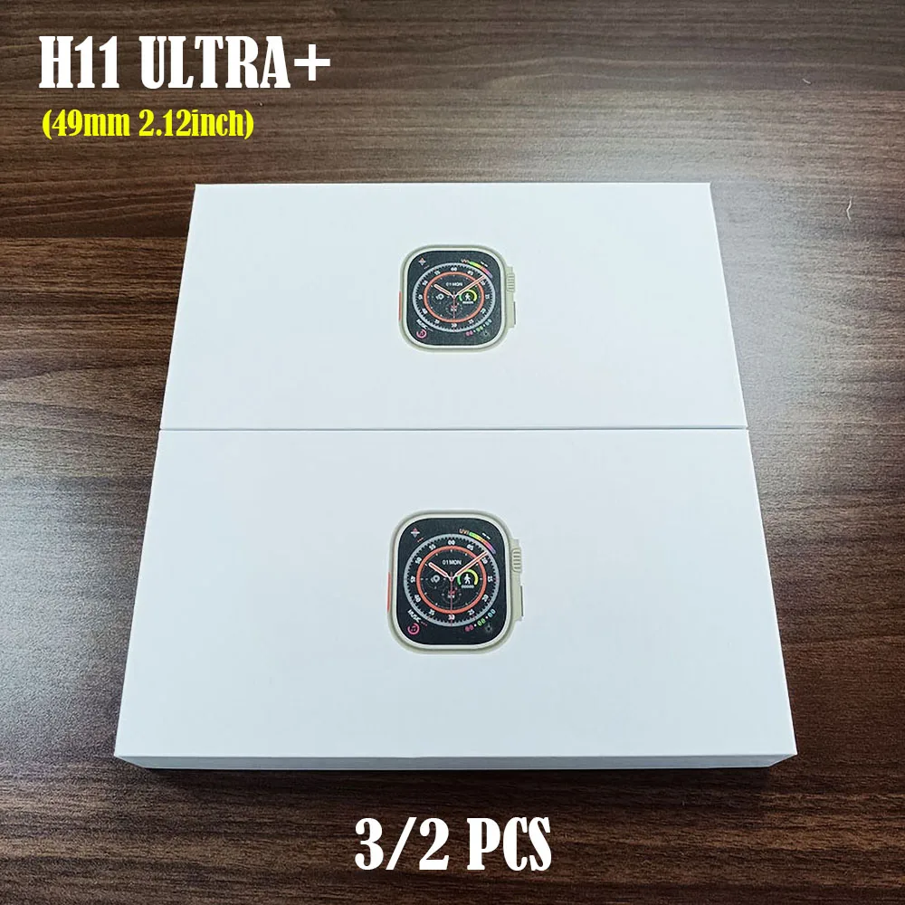 2/3PCS Original H11 Ultra Plus Relógio Inteligente com Correia de ...