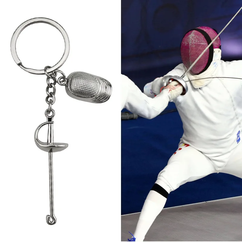 Metal-Fencing-Keychain-Key-Ring-With-Fencing-Pendant-Sports-Lovers ...