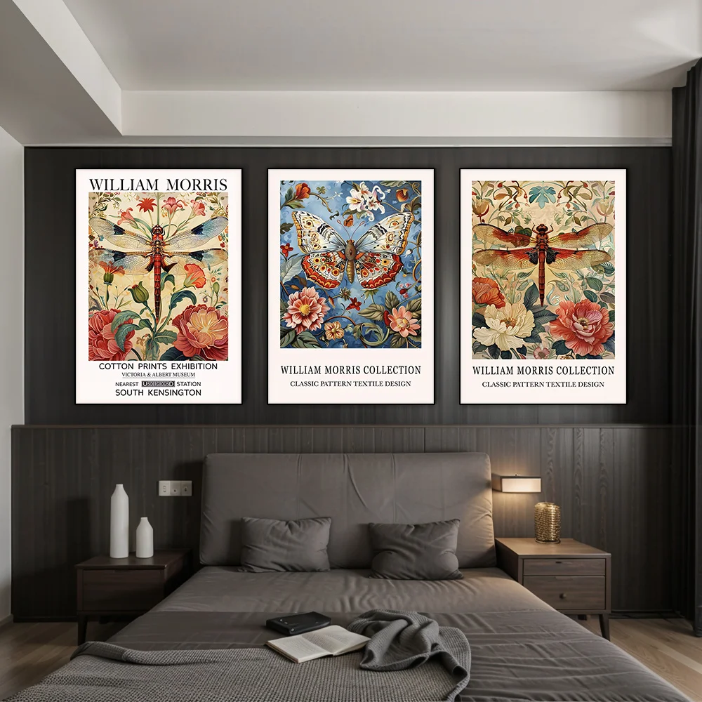 -Insect Wall Art 3pcs Print Set, Vintage Exhibition Art Poster, Art ...
