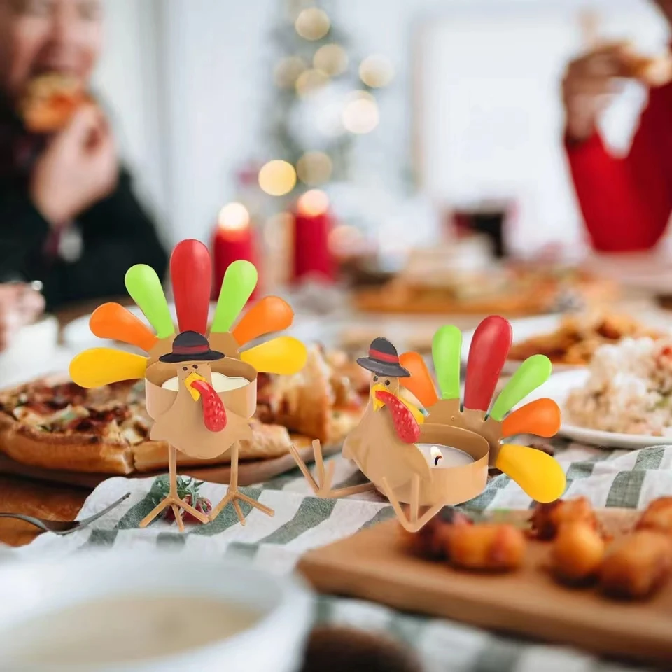 Turkey-Tealight-Candleholders-Thanksgiving-Tabletop-Sitting-Standing ...