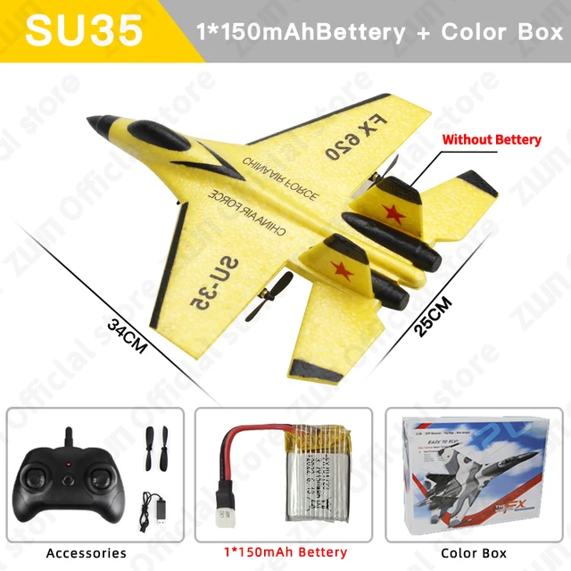 RC Plane SU35 2.4G With LED Lights Aircraft Remote Control Flying Model Glider Airplane SU57 EPP ...