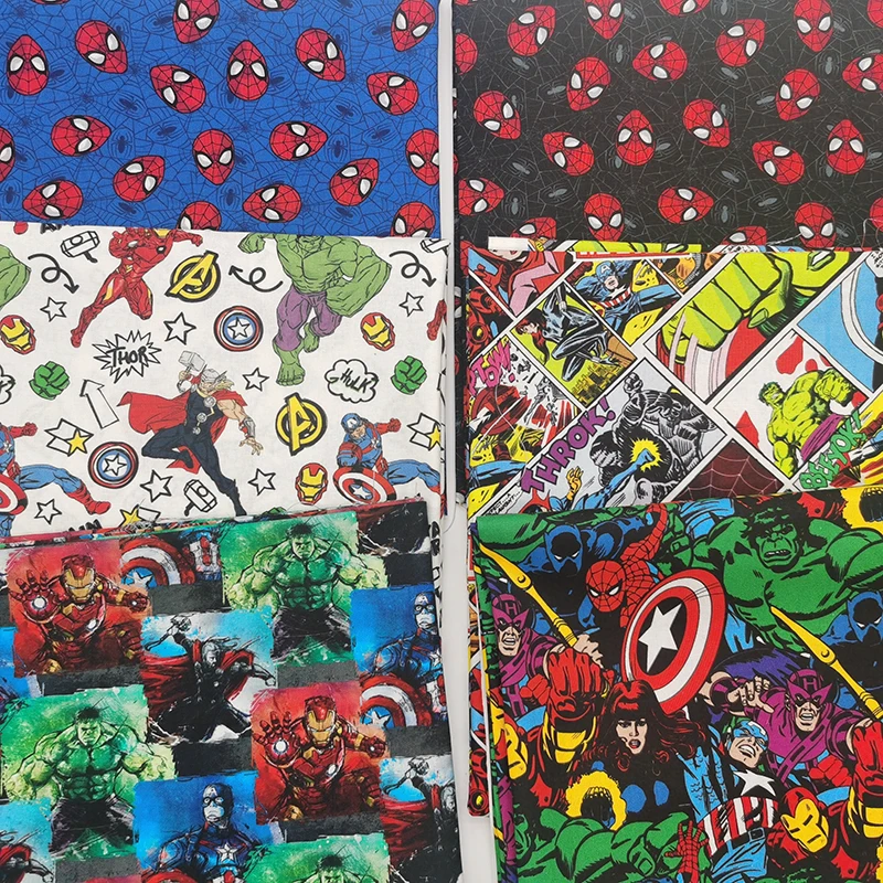 Sale-Disney-The-Avengers-Superhero-Spiderman-Cotton-Fabric-Material-For ...