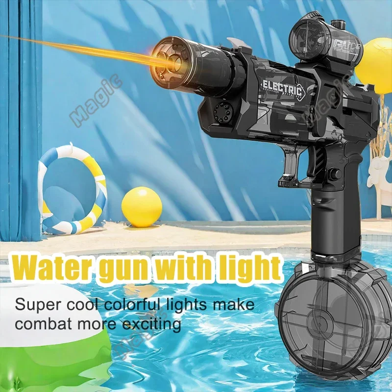 Electric-Water-Gun-With-LED-Light-Rechargeable-Automatic-Water-Guns ...