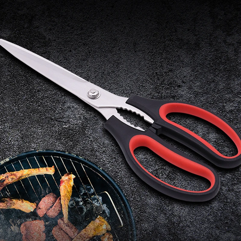 Korean-Stainless-Steel-Barbecue-Scissors-Clip-Set-Chicken-Steak-Multi ...