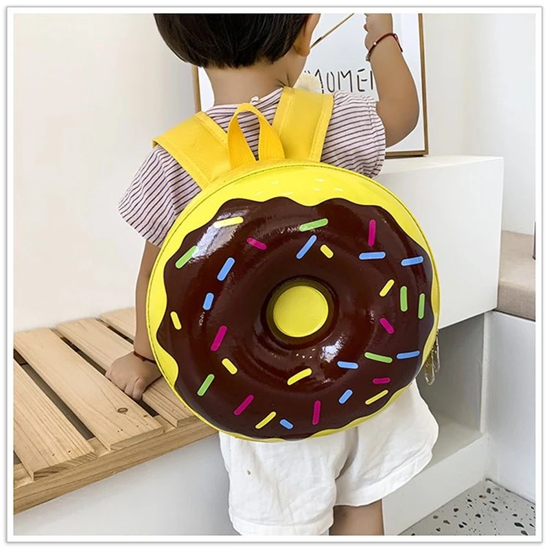 Kids-Cartoon-Backpack-Children-Boy-Girl-Schoolbag-Lovely-Rainbow-Donut ...