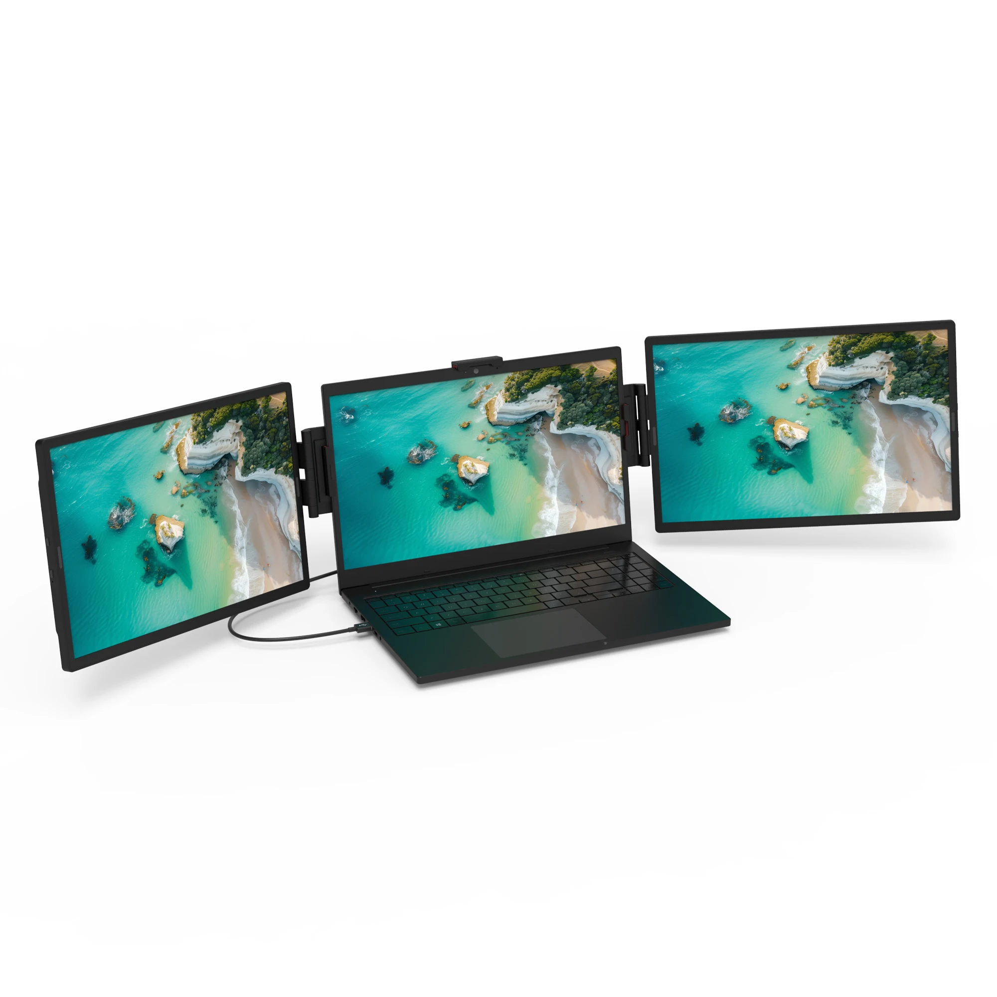 Triple-Laptop-Screen-Extender-Aluminum-Body-1200P-for-Macbook-M1-M2-M3 ...