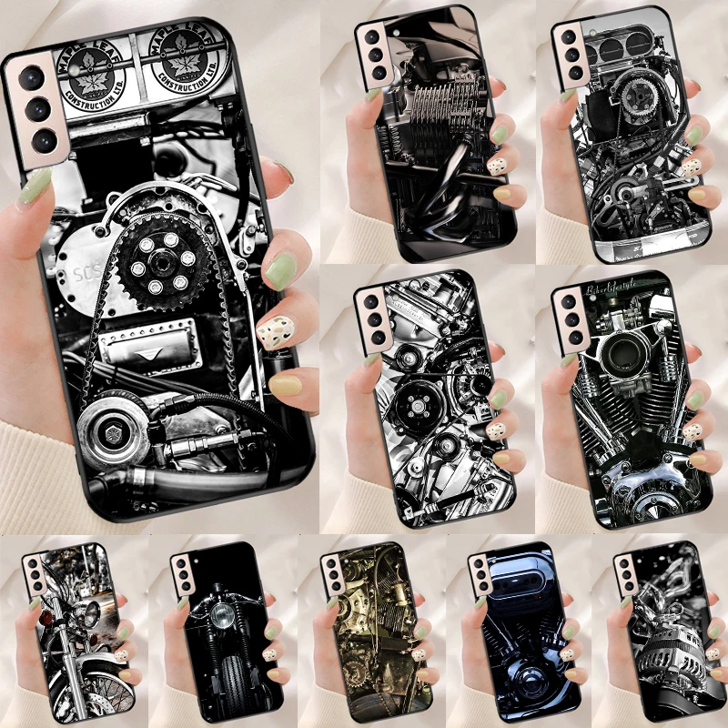 Motor-Engine-Motorcycle-Phone-Case-For-Samsung-Galaxy-S22-S23-S21-S10 ...
