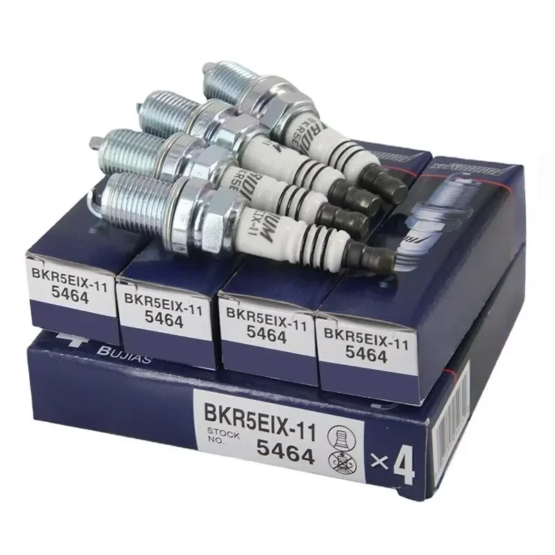 4/6Pcs Iridium Spark Plug BKR5EIX-11 5464 for Nissan VW Honda Hyundai ...
