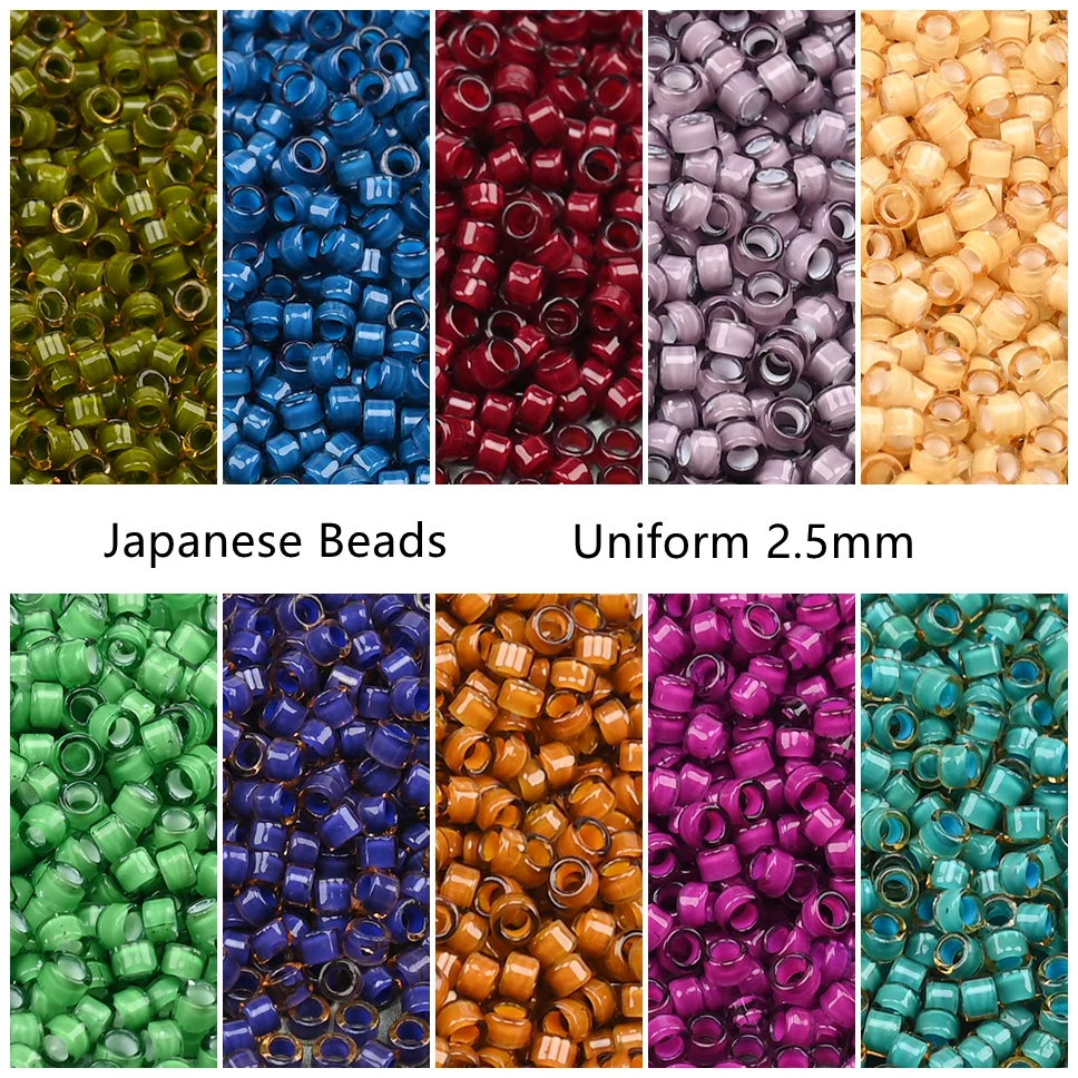 2-5mm-Glass-Japanese-Beads-Color-Lined-14Grams-Crystal-Seed-Beads-For ...