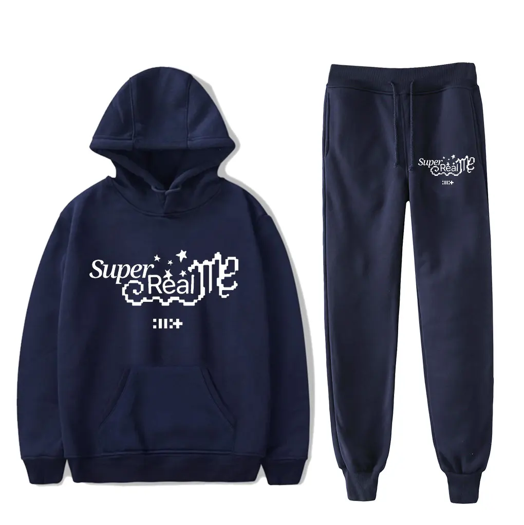 kpop ILLIT merch Super Real Me hoodies suits drawstring sweatshirt men ...