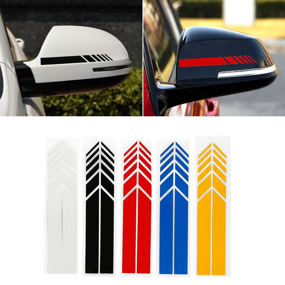 2pcs Rear View Mirror Stickers Car Styling PET Car Sticker Rearview ...
