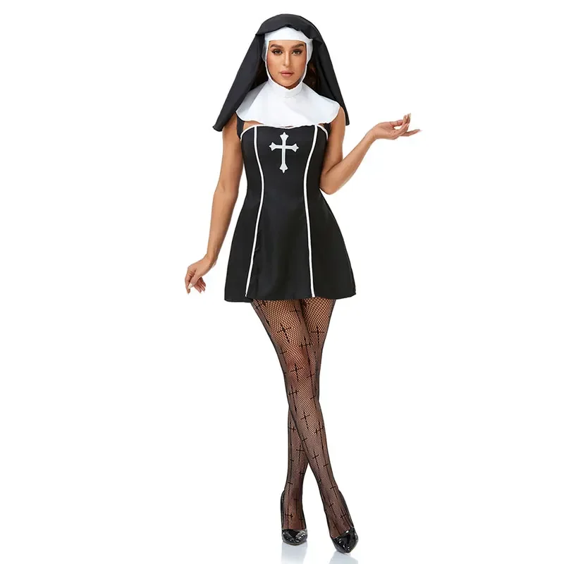 Halloween Purim Habit Nun Sister Priest Fancy Costume Day of the Dead ...