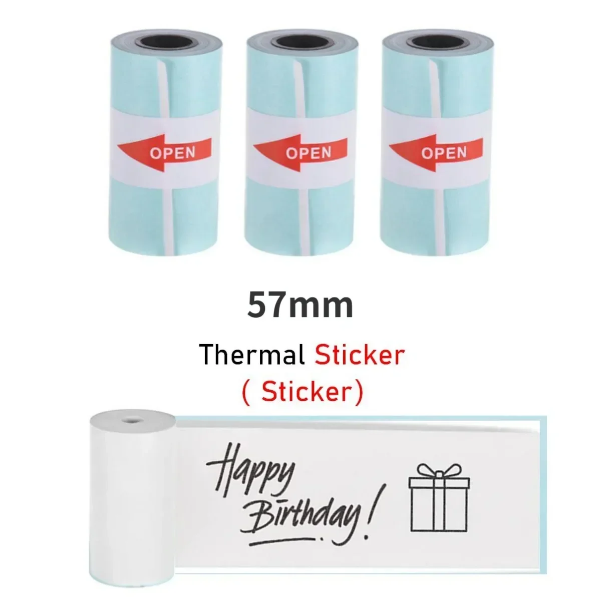 Thermal-Paper-Stickers-57mm-Roll-For-Mini-Portable-Printer-Color ...
