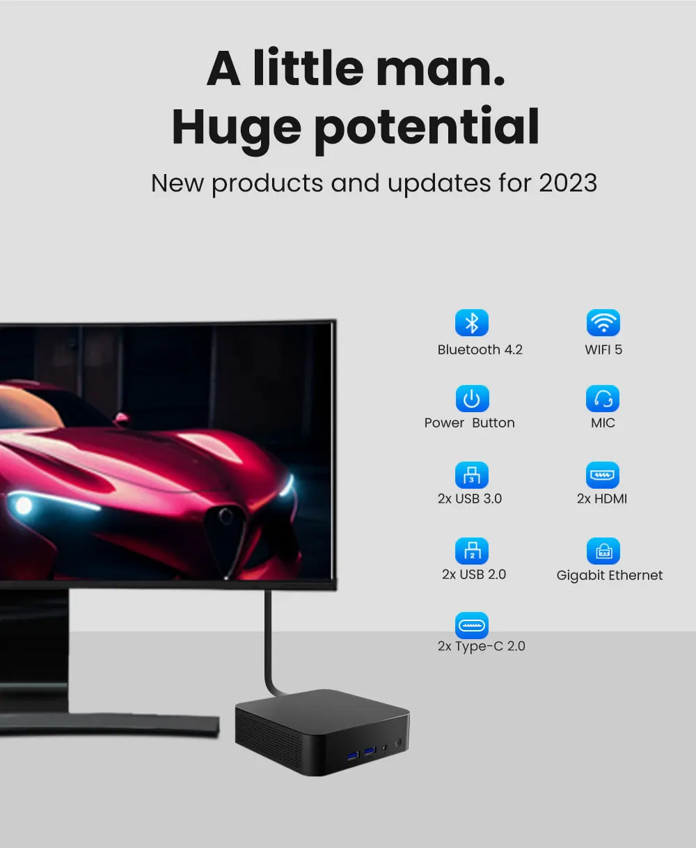 Cilate M6 Mini PC Intel Alder Lake N100 Windows 11 Ultra Small Pocket ...