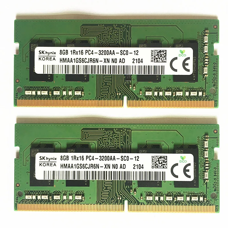 SK hynix DDR4 RAMS 8GB 1Rx16 PC4-3200AA-SC0-12 HMAA1GS6CJR6N-XN DDR4 ...