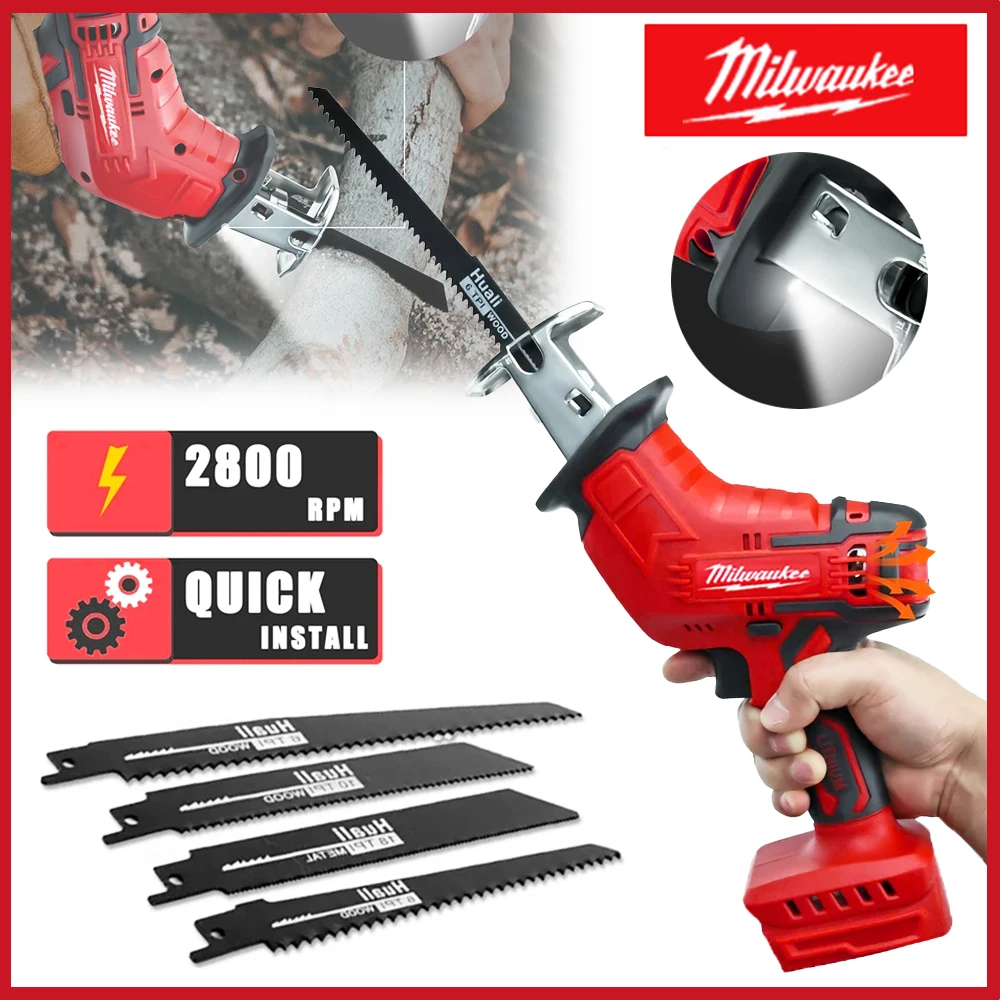 Milwaukee-Cordless-Electric-Reciprocating-Saw-Wood-Metal-Cutting-Saw ...