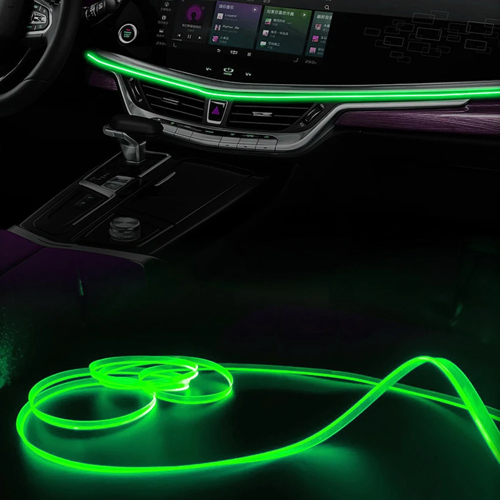 2/3m Auto Ambient Lighting Car LED Interior Strip Light USB with RGB 16 ...