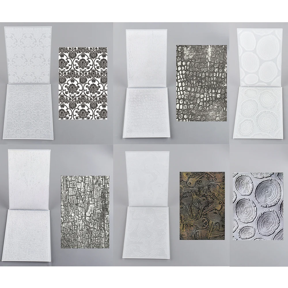 3d-Embossed-Folder-Retro-Annual-Ring-Texture-Patterns-Templates-For ...