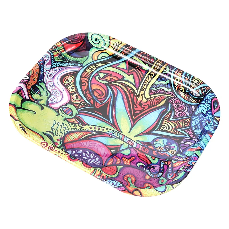 1Pc-18-14CM-Rolling-Tray-Metal-Cigarette-Smoking-Herb-Tobacco-Tinplate ...