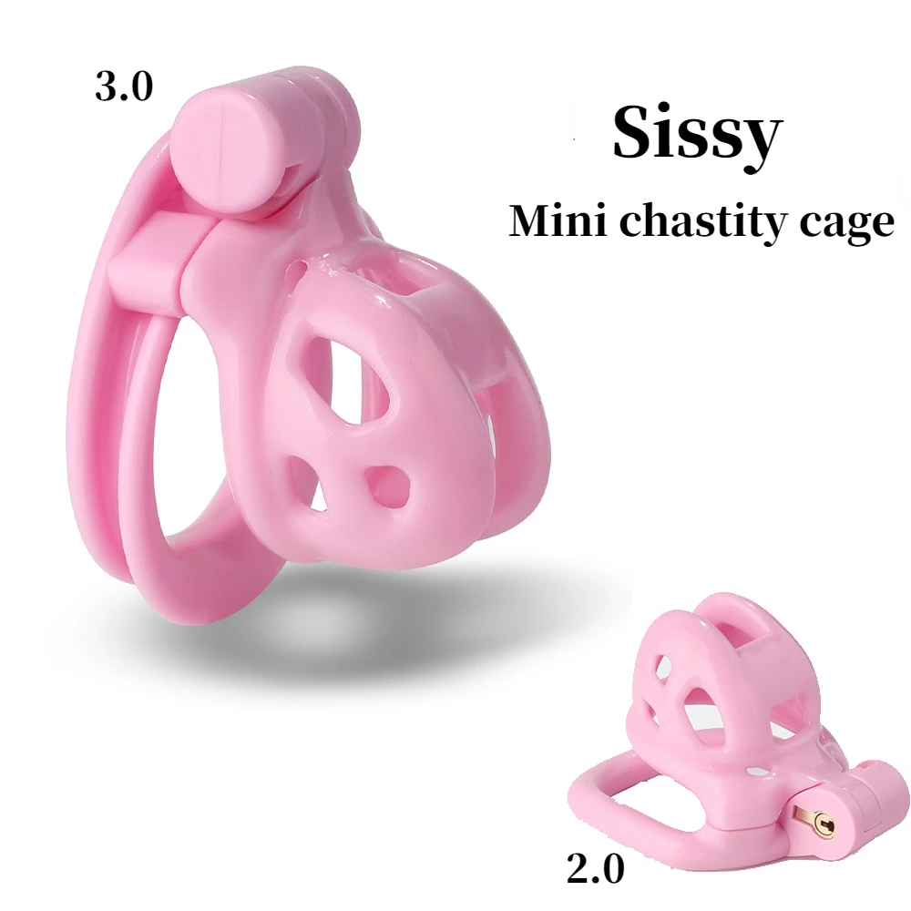 2023 Super Smal Cobra Penis Ring Chastity Cage Locked In Lust Sissy Dick Device with 4 Cock Ring ...