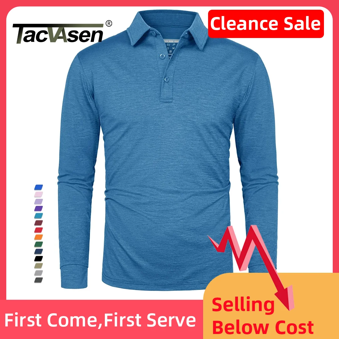 TACVASEN-Quick-Dry-Long-Sleeve-Polos-T-shirts-Mens-Moisture-Wicking-Breathable-Sports-Tee-shirts ...
