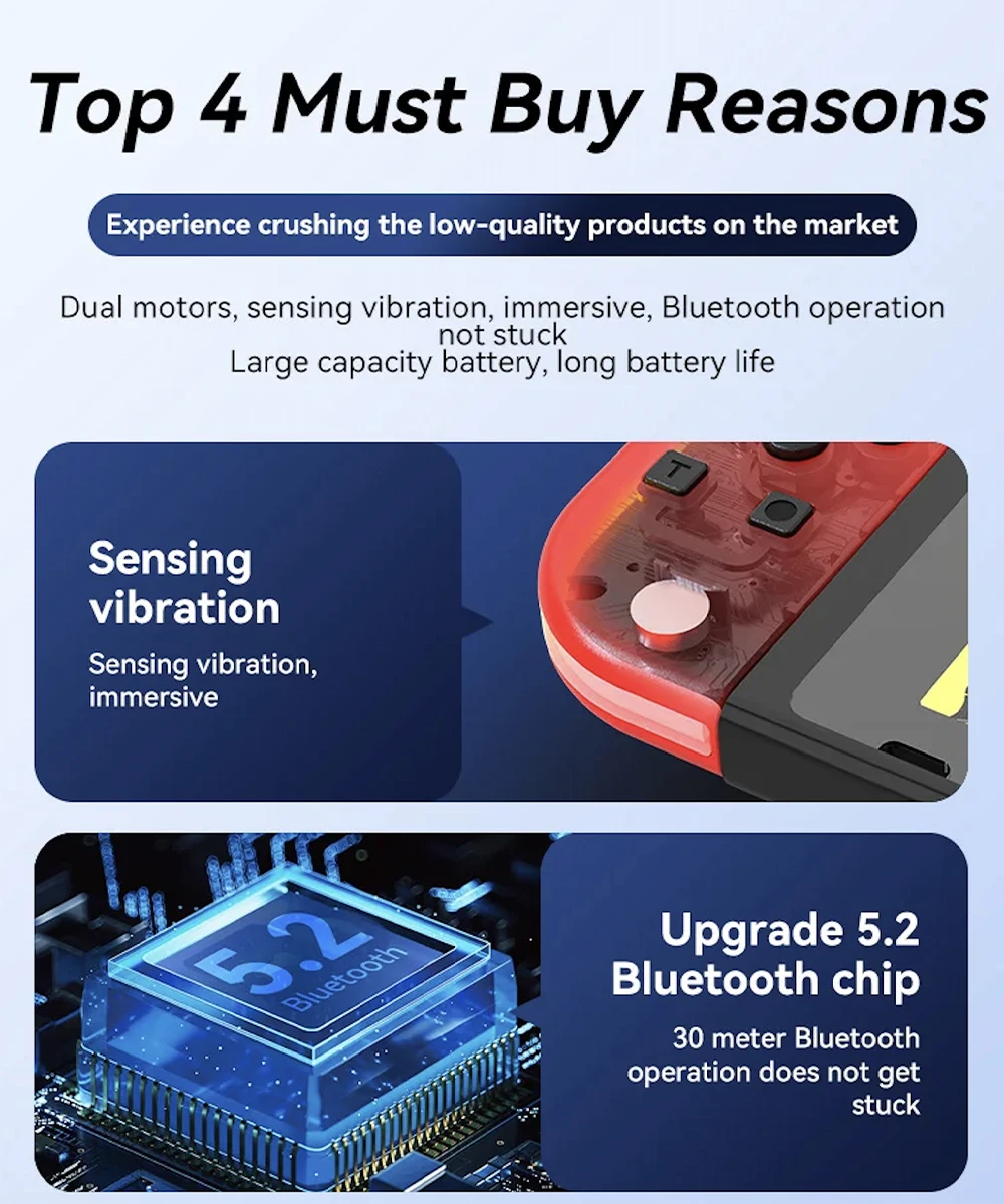 无线控制器与 Switch Joy-con (l/r) 对兼容 - 节省