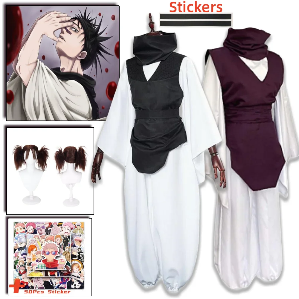 Anime-Jujutsu-Kaisen-Stickers-Cosplay-Choso-Cosplay-Costume-Wig-Full ...