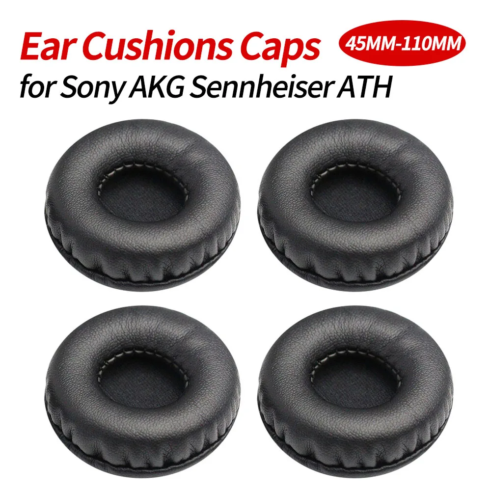1-Pair-Soft-Round-Headphones-Ear-Cushions-Caps-45mm-110mm-Foam-Replacement-for-Sony-AKG ...