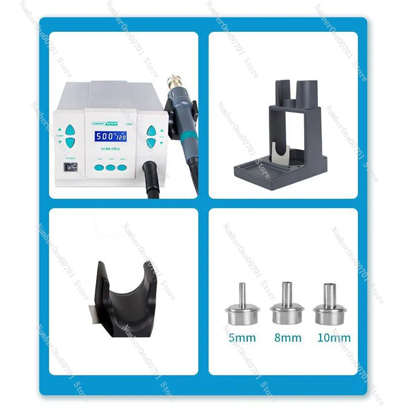 ST-861 Lead-free Adjustable Hot Air Gun Rework Station Soldering 1000W ...