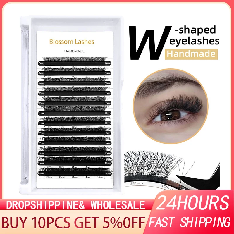 New-3D-W-Shape-Eyelashes-C-DBloom-Premade-Fans-False-Eyelash-Extensions-Supplies-nagar-Natural ...