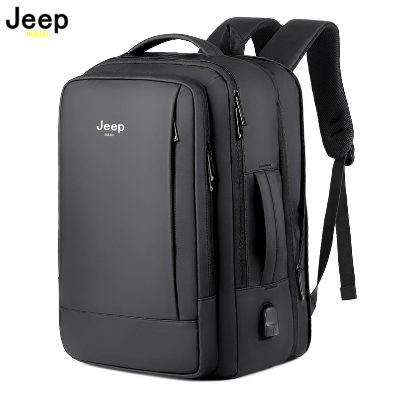 JEEP BULUO Trend Casual High Capacity Feature Backpack Computer USB Men ...