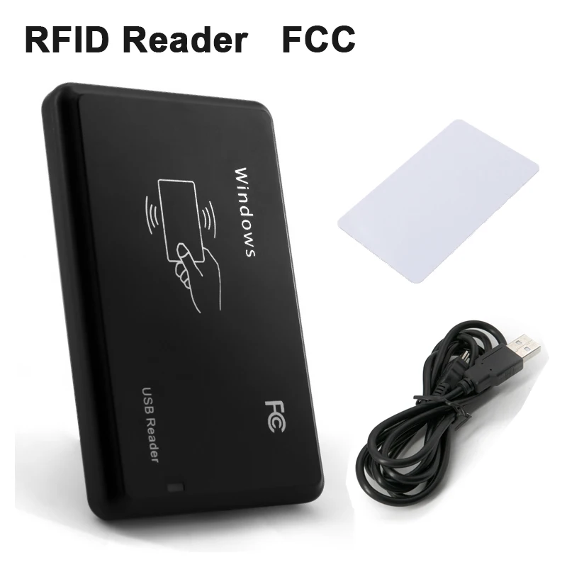 RFID 125KHZ EM4100 USB Port NFC IC Smart Card Reader 13.56MHz MF/S50 ...