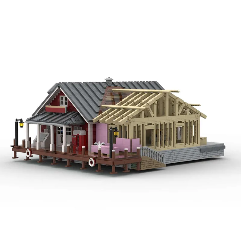 5820pcs-MOC-Modular-Breakwater-Channel-Country-Store-Street-View-Modern ...
